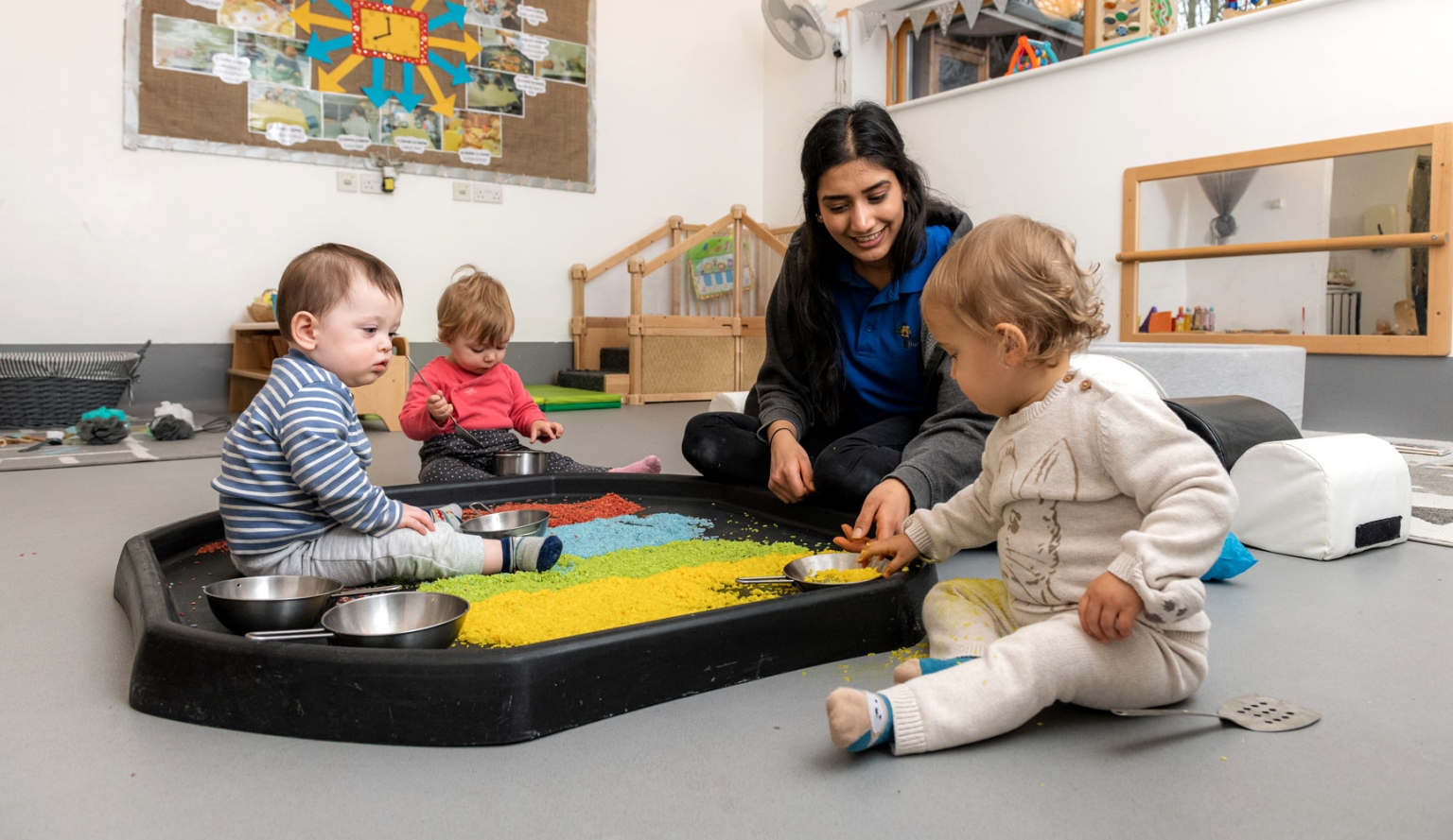 Our nursery, the various rooms & sensory, free movement & outdoor areas